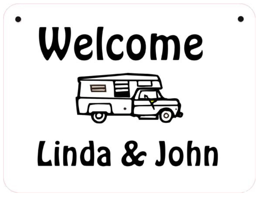 Welcome Sign For RV or Camper Personalized With Name, Lot Number, or ...