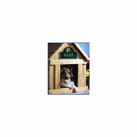 Personalized Dog House Name Sign With Paw Print