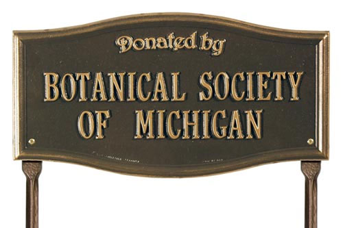 Personalized Donated By Plaque With Lawn Mounting Stakes