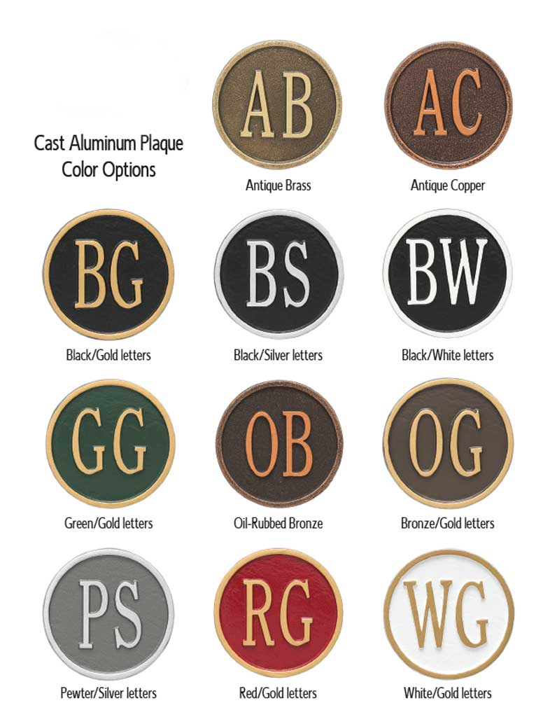 Unique Shape Address Plaque With Decorative Emblems