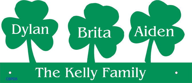 Shamrock Silhouette Personalized Wall Art