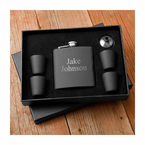 Personalized Flask & Shot Glass Gift Set