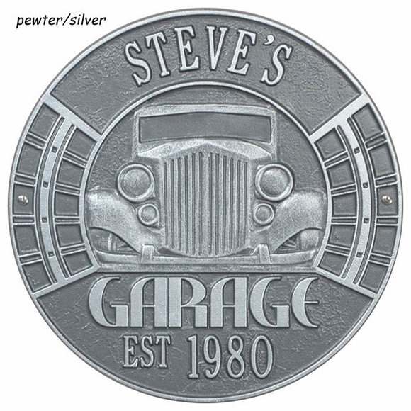 Personalized Garage Plaque With Name and Year Established Date