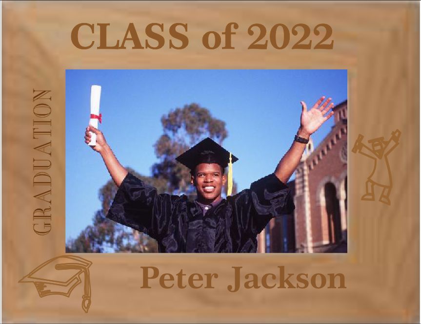 Personalized Graduation Picture Frame - Custom Engraved Gift