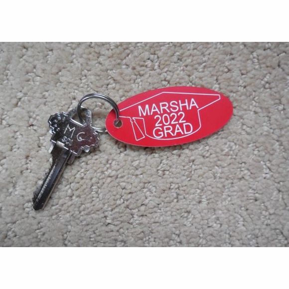Personalized Graduation Gift Key Fob Ring or Zipper Pull