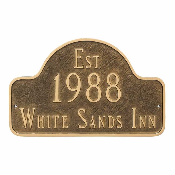 Personalized Historical Arch Marker - Circa, Built, or Established Sign