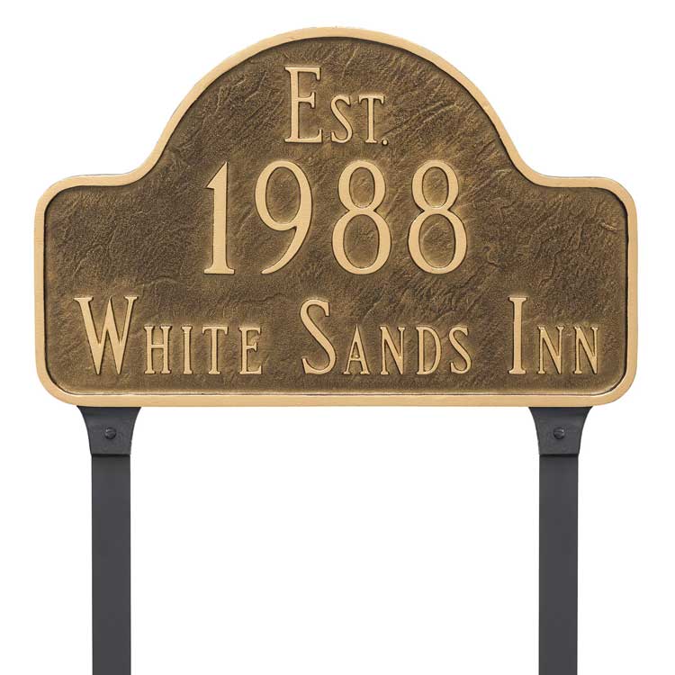 Personalized Historical Arch Marker - Circa, Built, or Established Sign