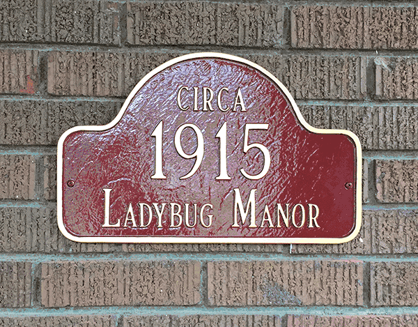 Personalized Historical Arch Marker - Circa, Built, or Established Sign