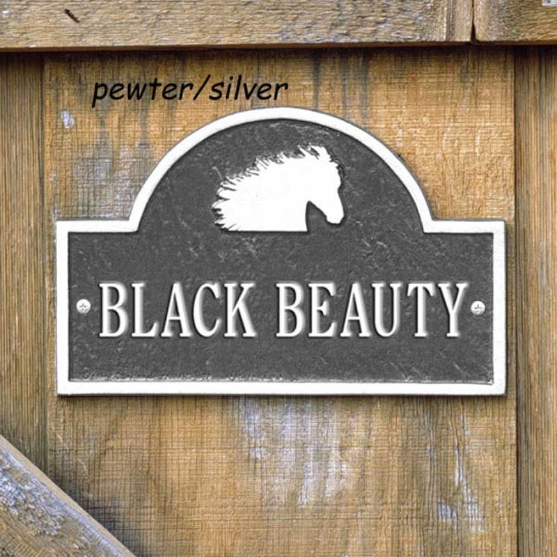 Personalized Horse Stall Marker Plate With Horse Head