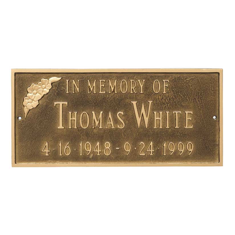 In Memory Of Plaque