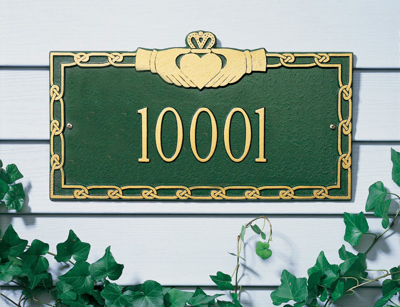 Irish Claddagh Address Plaque