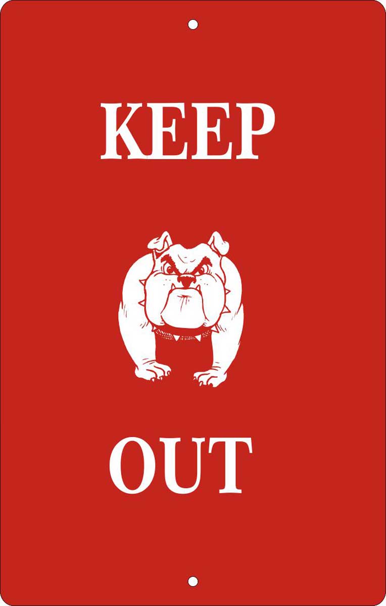 Custom Warning Sign With Bulldog - Keep Out, Private Property, Beware ...