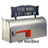 Mailbox Topper Address Sign With Pheasant On Top - Double Sided Plaque