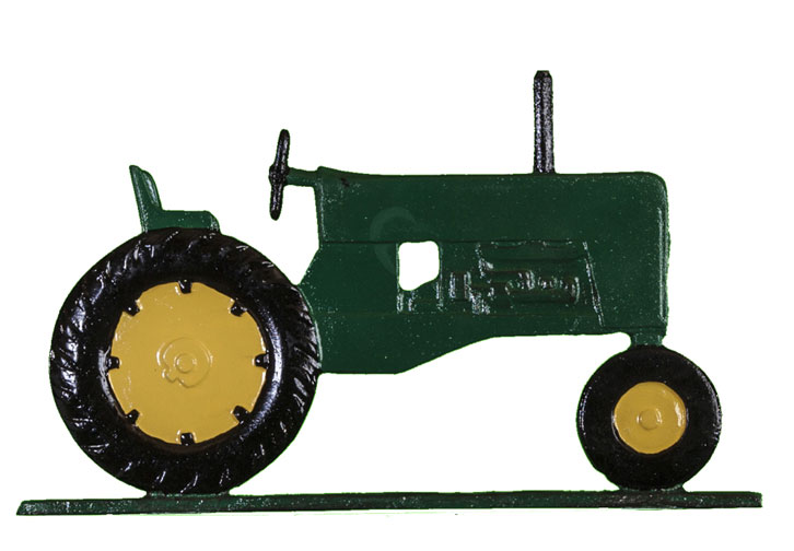 Mailbox Topper Address Sign With Tractor Ornament On Top