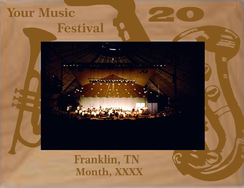 Personalized Custom Engraved Music Festival Picture Frame