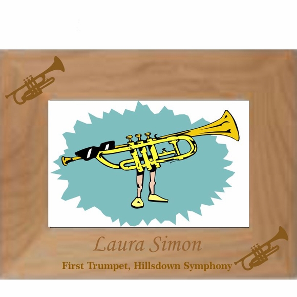 Personalized Musical Instrument Custom Engraved Picture Frame for Musicians