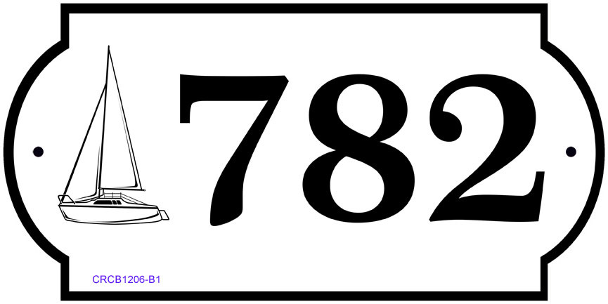 Nautical Address Plaque or Dock Slip Number Sign