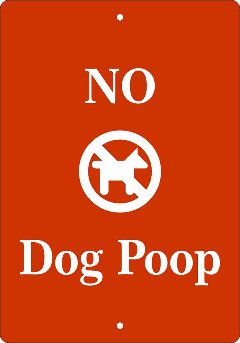No Dog Poop Allowed Sign