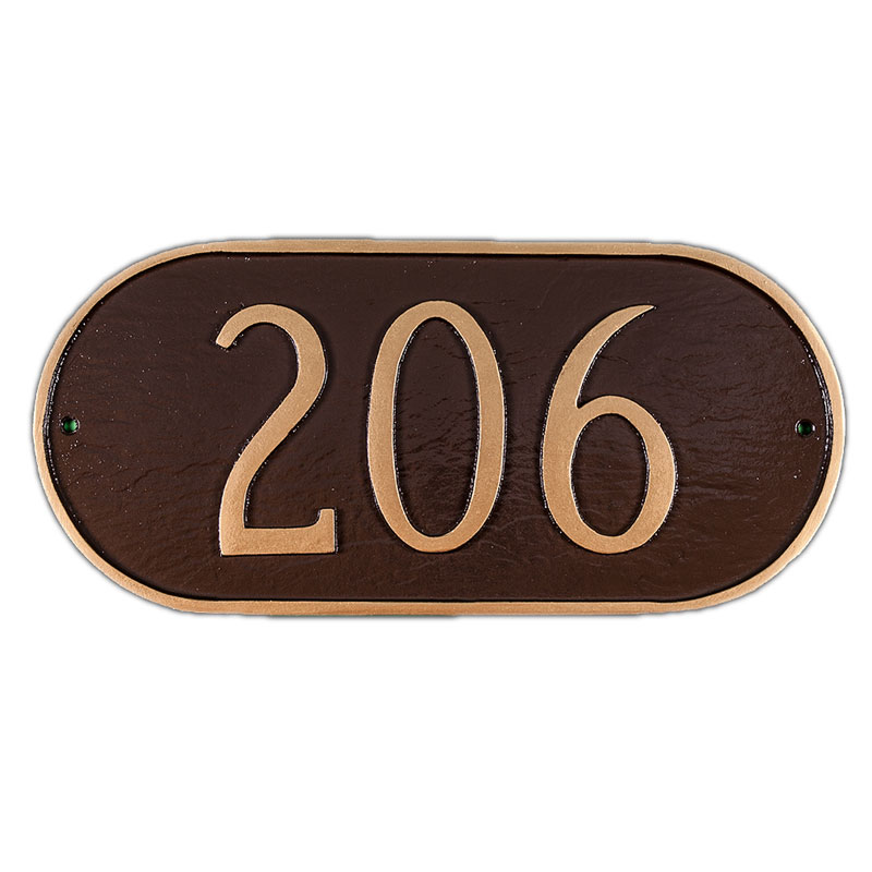 Oblong Address Number Plate