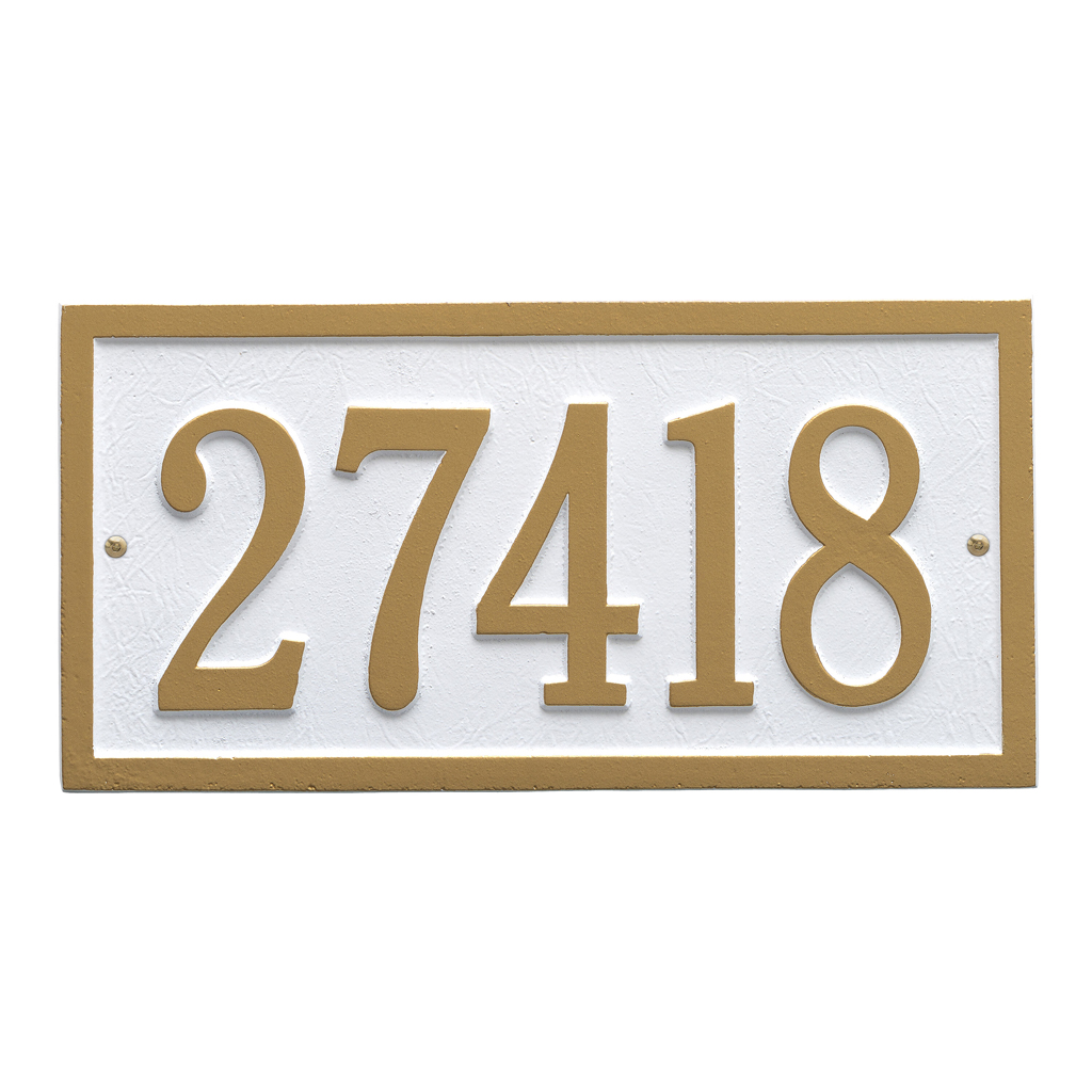 Rectangle House Number Wall Plaque