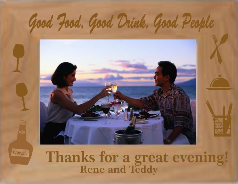 Personalized Picture Frame Thank You Card Custom Engraved