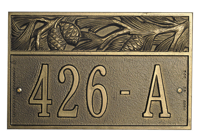 Pine Cone Address Sign or House Name Plaque