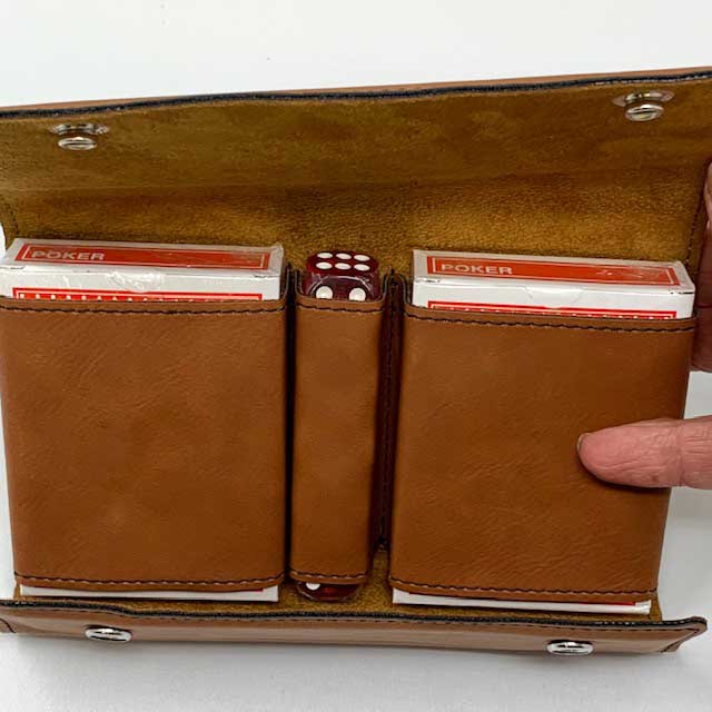Personalized Playing Card Case with Two Decks of Cards and Poker Dice ...