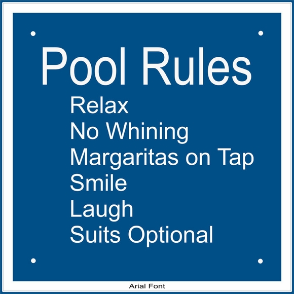 Personalized Pool Rules Sign - Custom Swim Pool, Hot Tub, or Spa ...