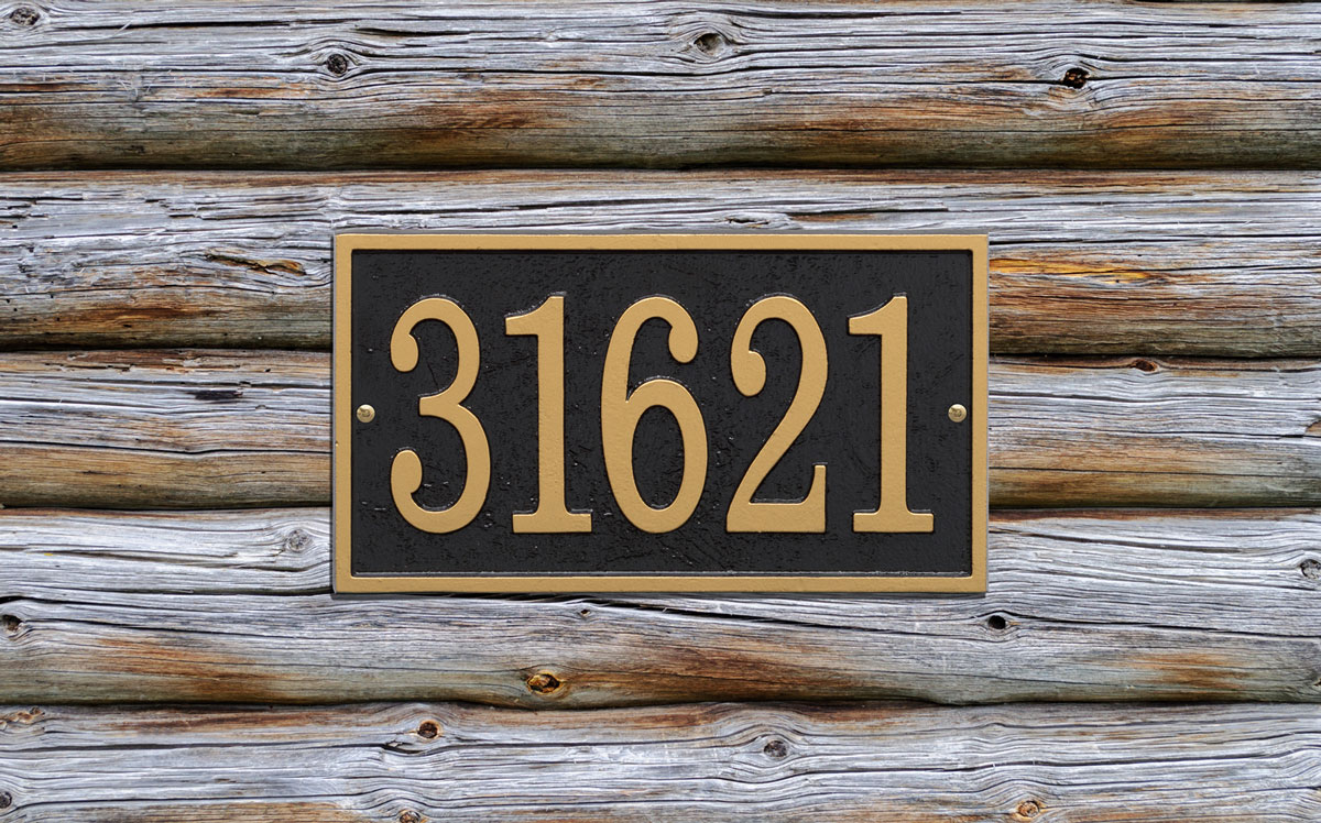 Rectangle House Number Plaque - Address Sign