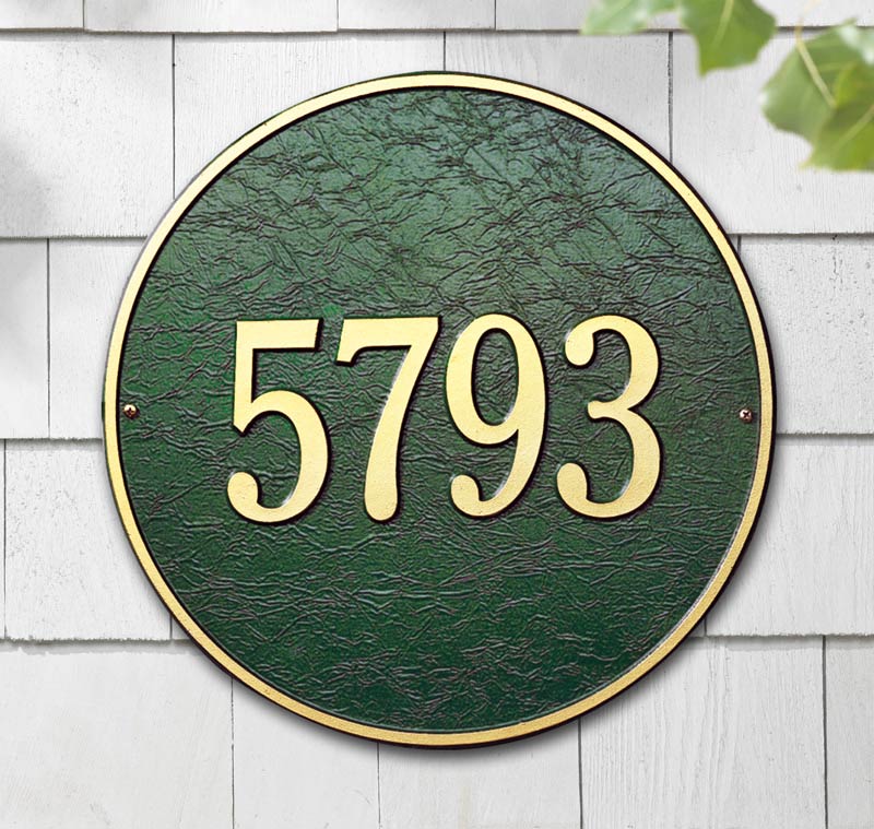 Round House Number Sign - Circular Address Plaque - Choose Your Size ...
