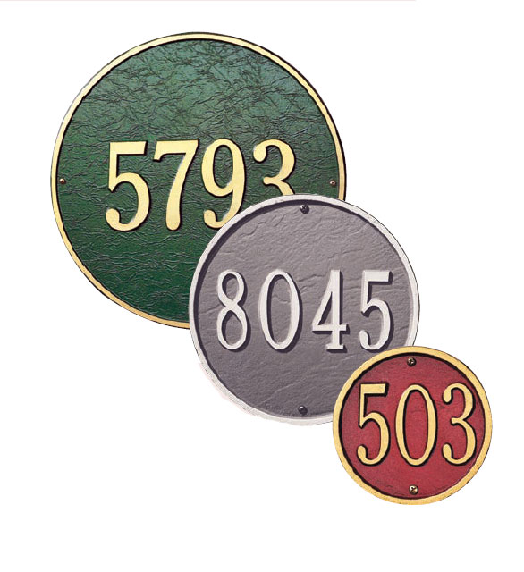 Round House Number Sign - Circular Address Plaque - Choose Your Size ...
