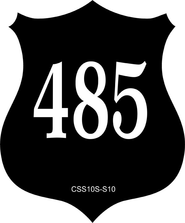 Shield Shape Address Sign - Badge House Number Plaque