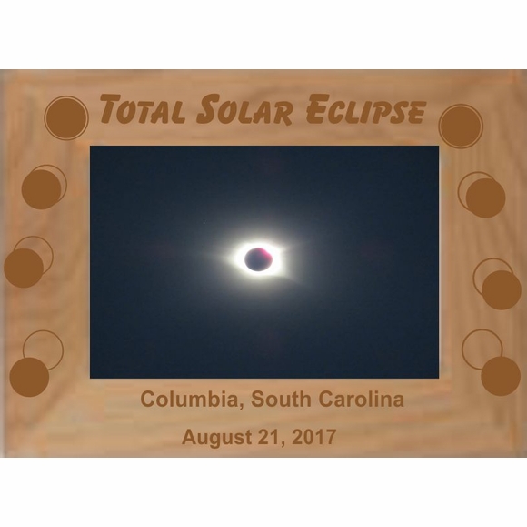 Personalized Solar Eclipse Custom Engraved Wood Picture Frame ...