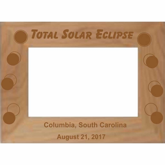 Personalized Solar Eclipse Custom Engraved Wood Picture Frame ...