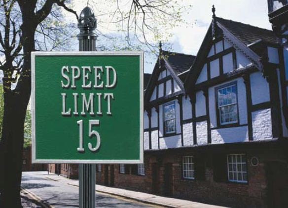 Custom Post Mounted Metal Sign