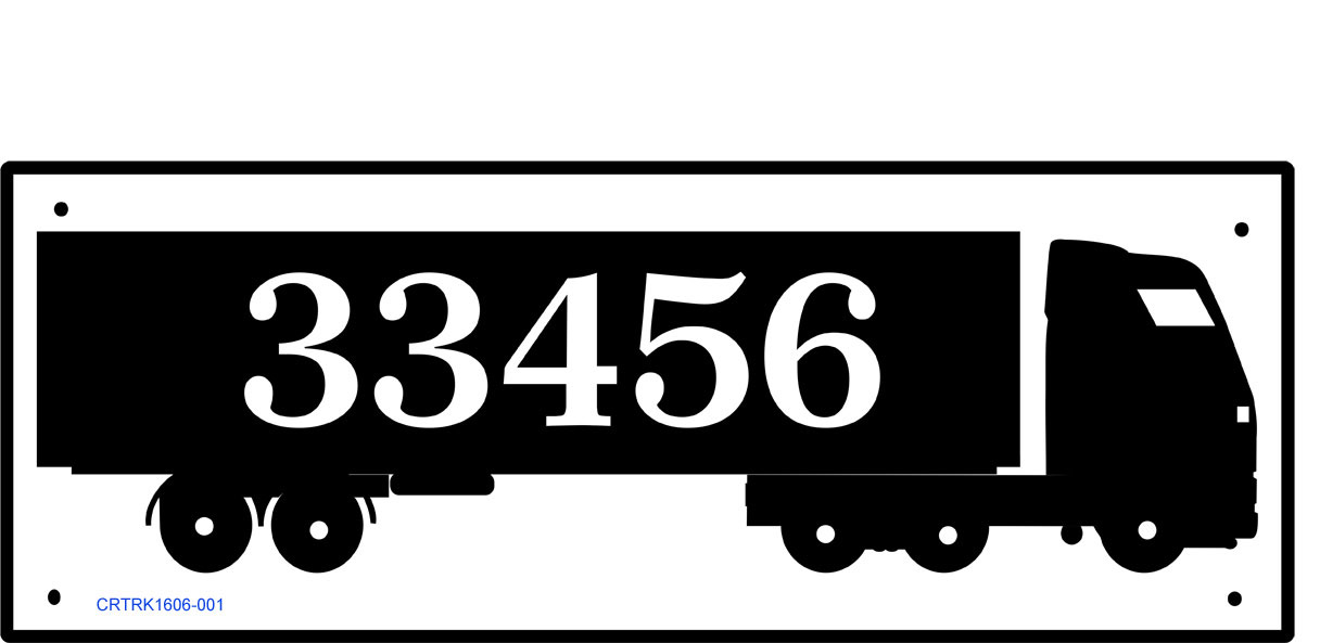 Truck Shape Address Plaque