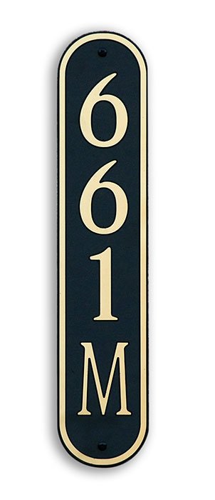 Vertical House Number Sign