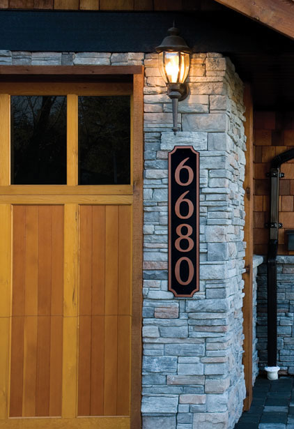 Vertical House Number Sign