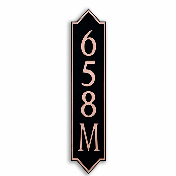 Vertical House Number Sign