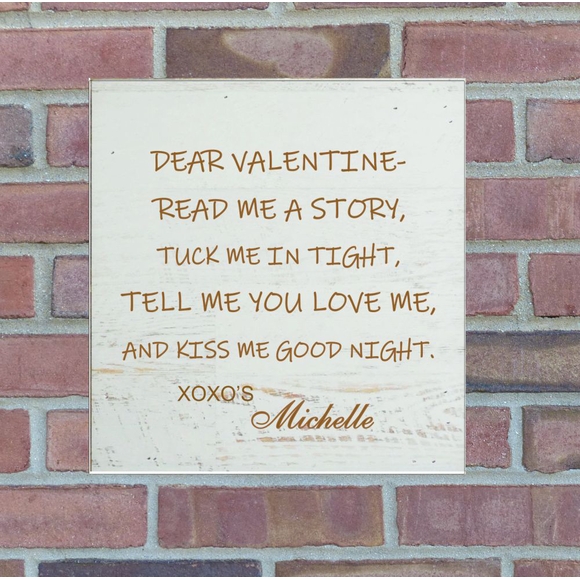 Personalized Wall Box Sign Love Theme Home Decor, Bedtime Poem