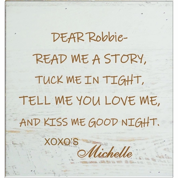 Personalized Wall Box Sign Love Theme Home Decor, Bedtime Poem