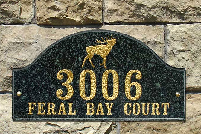 Wildlife Address Plaque - Choose Bear, Elephant, Elk, Moose, Lion ...