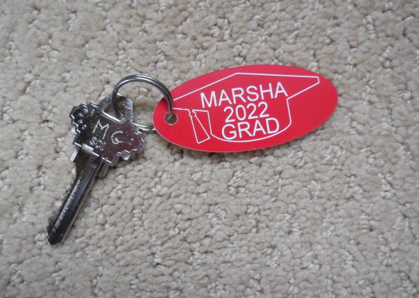 Personalized Graduation Gift Key Fob Ring or Zipper Pull