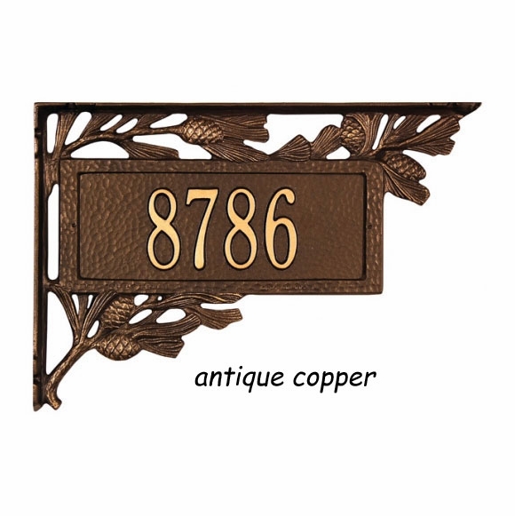 Pine Cone Mailbox Bracket With Address On Both Sides - Two Sided ...