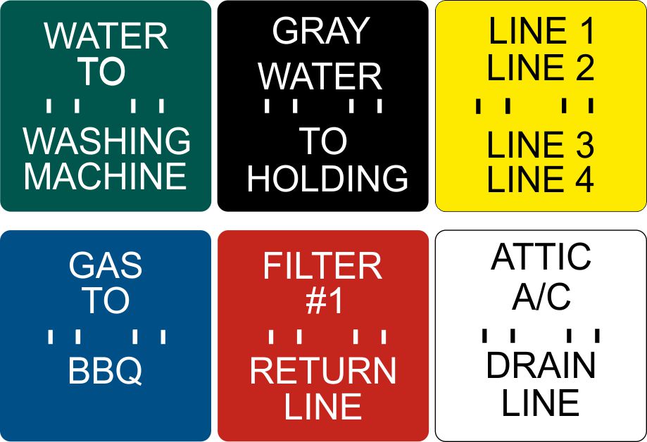 Pipe Label with Cable Tie Attachment