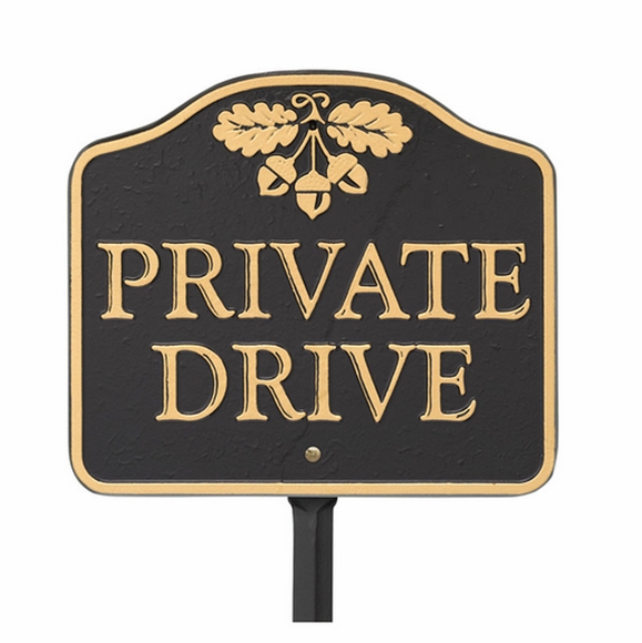 Private Drive Sign For Wall or Lawn Stake Mount