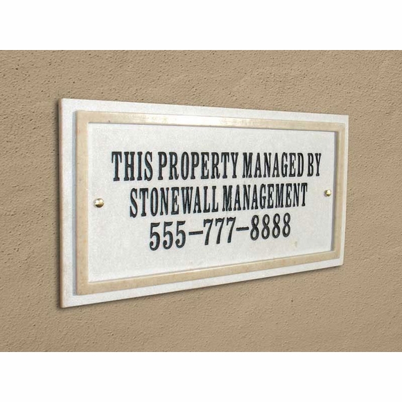 Property Managed By Sign or House Address Plaque With 3 Lines, Made ...