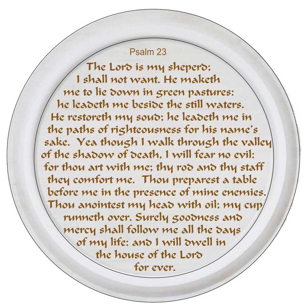 Psalm 23 Plaque - Hanging Wall Art Sign, Room Decor