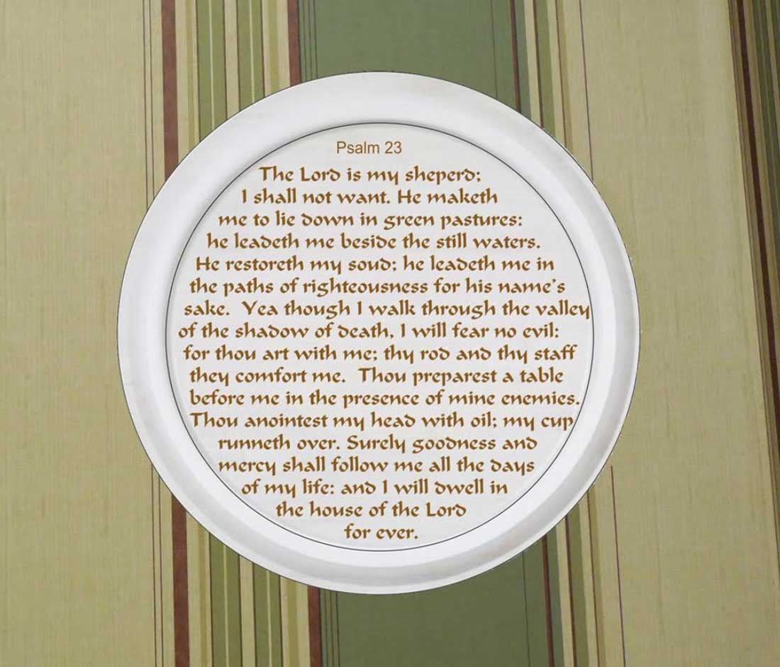 Psalm 23 Plaque - Hanging Wall Art Sign, Room Decor
