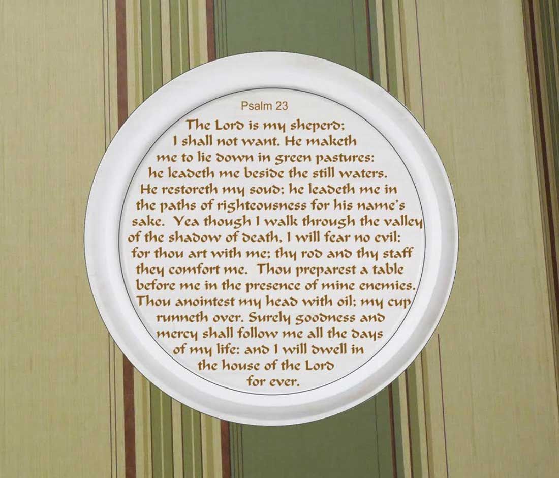 Psalm 23 Plaque - Hanging Wall Art Sign, Room Decor